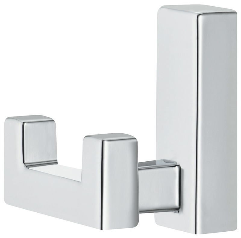 Patère 2 crochets Zamak - BATIFER, quincaillerie professionnelle, spécialiste du bâtiment et de ...