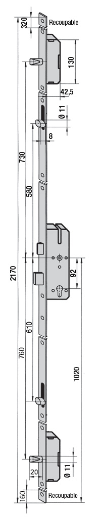 Serrure multipoints AS 4320 W001 - BATIFER, quincaillerie ...